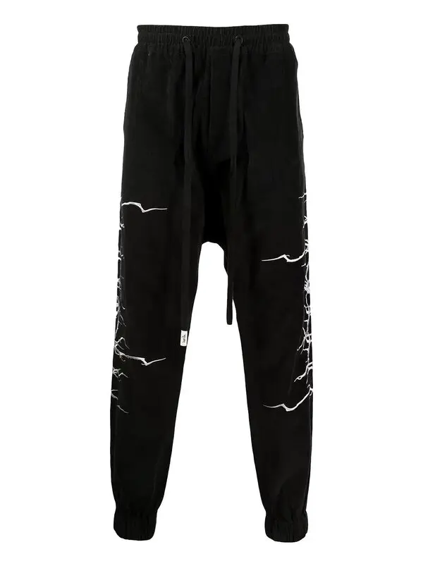 HACULLA. Fallen Angel Print Trackpants - Black