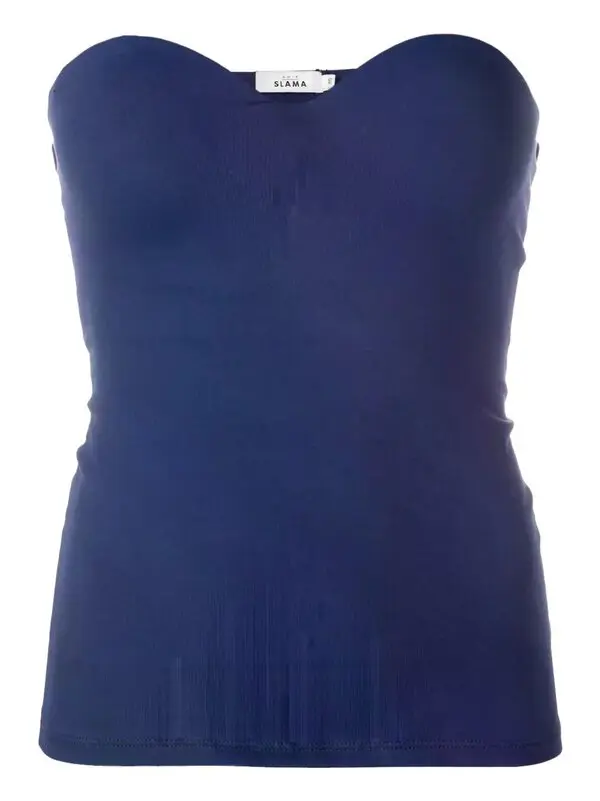 AMIR SLAMA Strapless Tube Top - Blue
