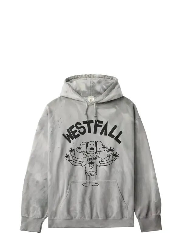WESTFALL Hooded Cotton-blend Sweatshirt - Grey