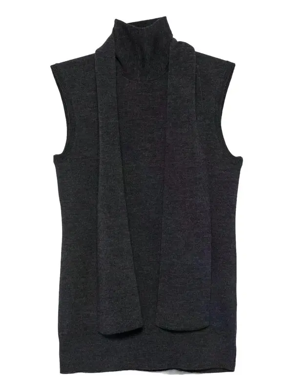 TOTEME Scarf-detailing Sleeveless Top - Grey