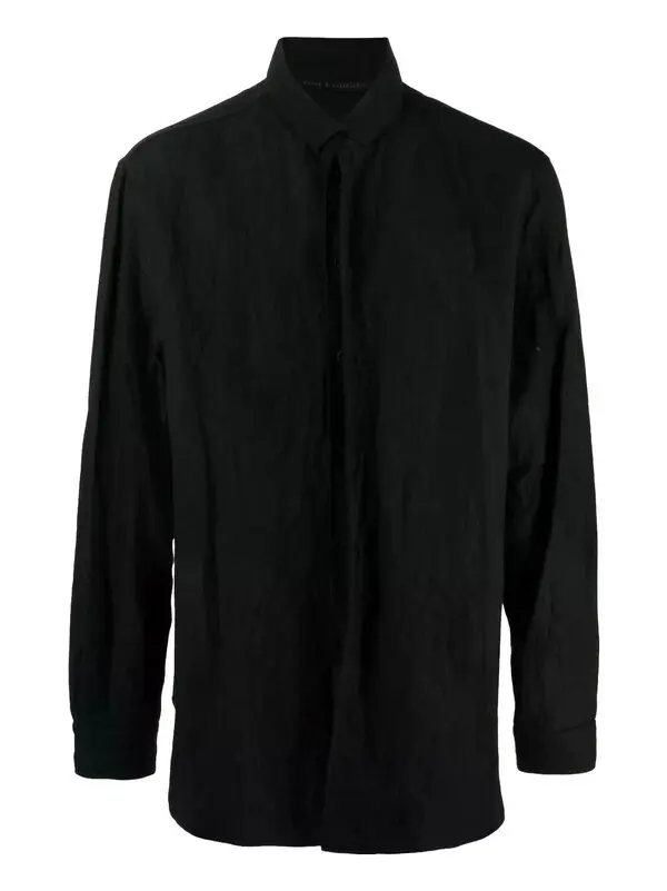 FORME D'EXPRESSION Button-up Long-sleeved Shirt - Black