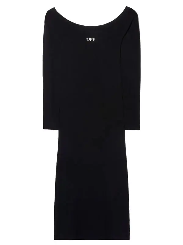 Off-White Off-shoulder Dress - Black