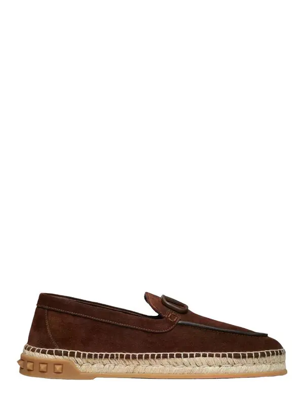 Valentino Garavani Leisure Flows Suede Espadrilles - Brown