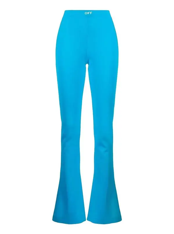 Off-White Sleek Side-split Leggings - Blue