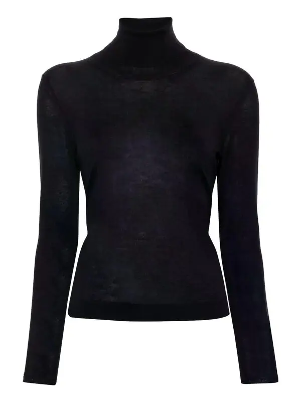 TOM FORD Turtleneck Fine-knit Sweater - Blue