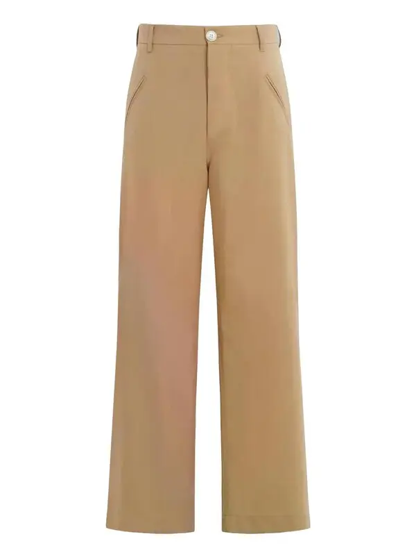 Marni Virgin Wool Straight-leg Trousers - Neutrals