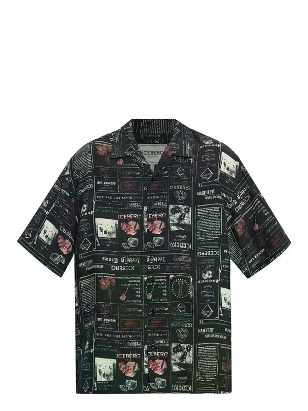 Iceberg Graphic-print Shirt - Black