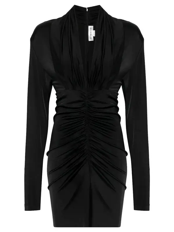 Victoria Beckham Ruched Mini Dress - Black