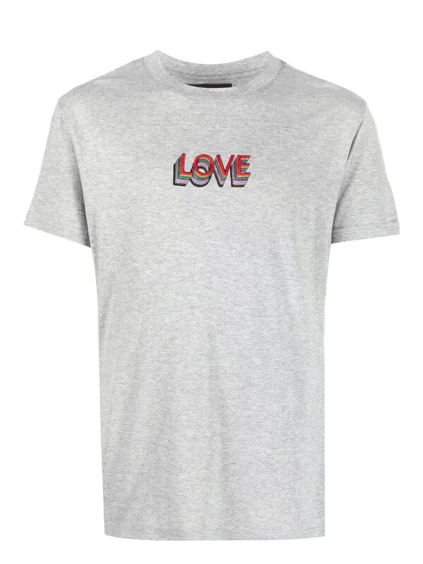 Viktor & Rolf Love-print Cotton-blend T-shirt - Grey