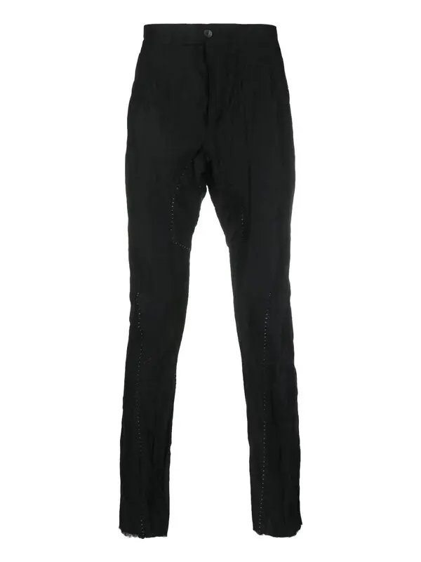 Masnada Cotton-blend Tapered Trousers - Black
