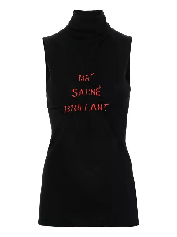 MAISON MARGIELA Gathered Roll-neck Top - Black