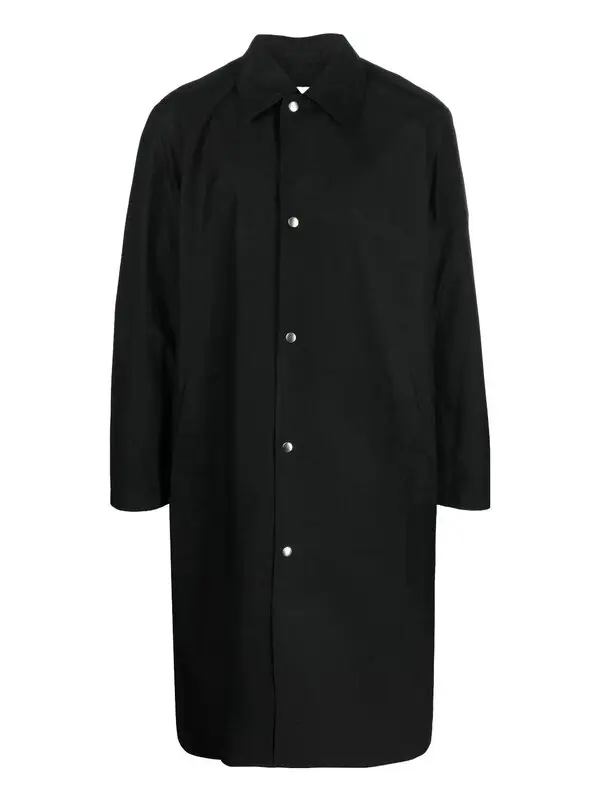 JIL SANDER Logo-print Coat - Black