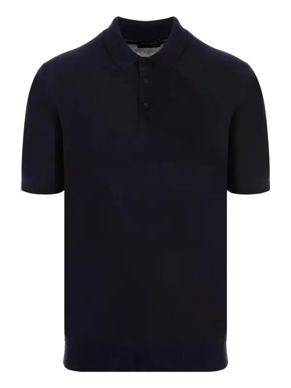 ROBERTO COLLINA Cotton Polo Shirt - Blue