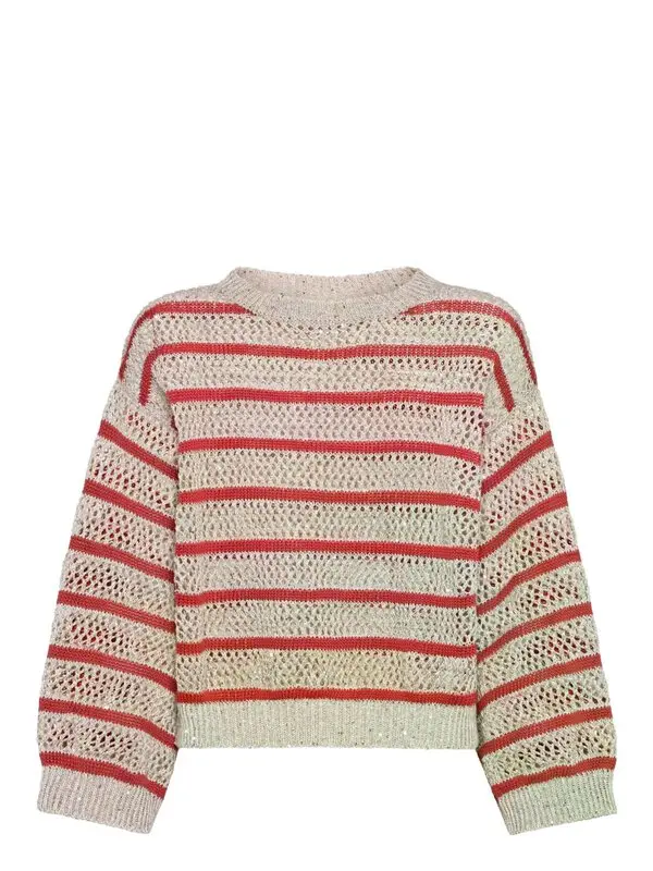 Brunello Cucinelli Dazzling Net Sweater - Neutrals