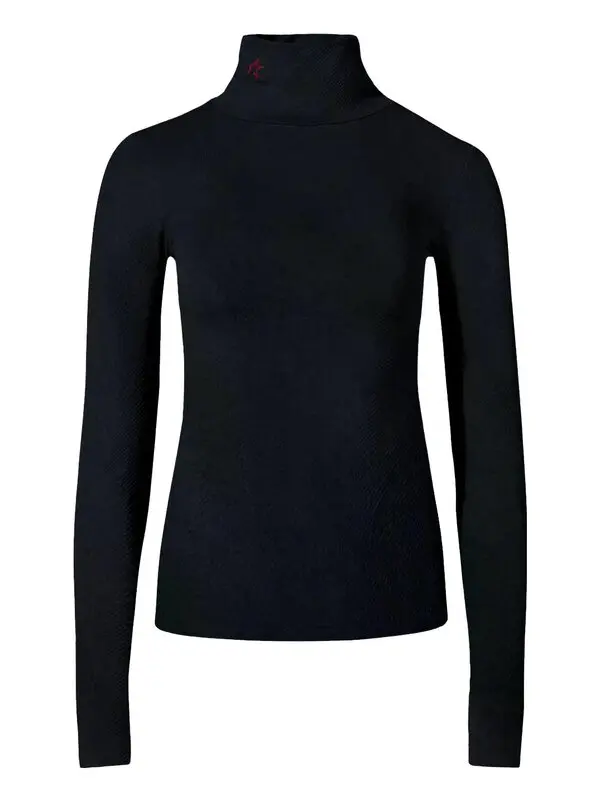 Perfect Moment Star-embroidered Thermal Top - Black