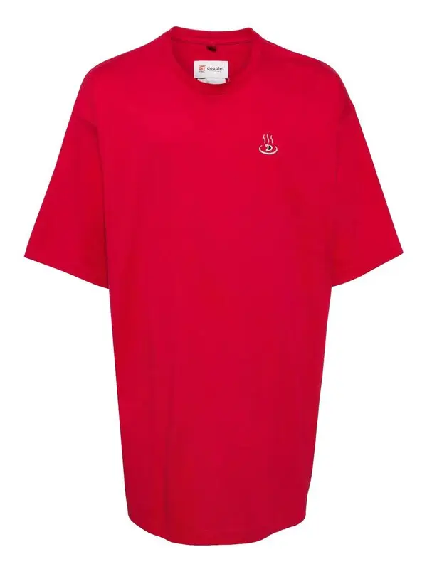 DOUBLET Onsen Noren Cotton T-shirt - Red