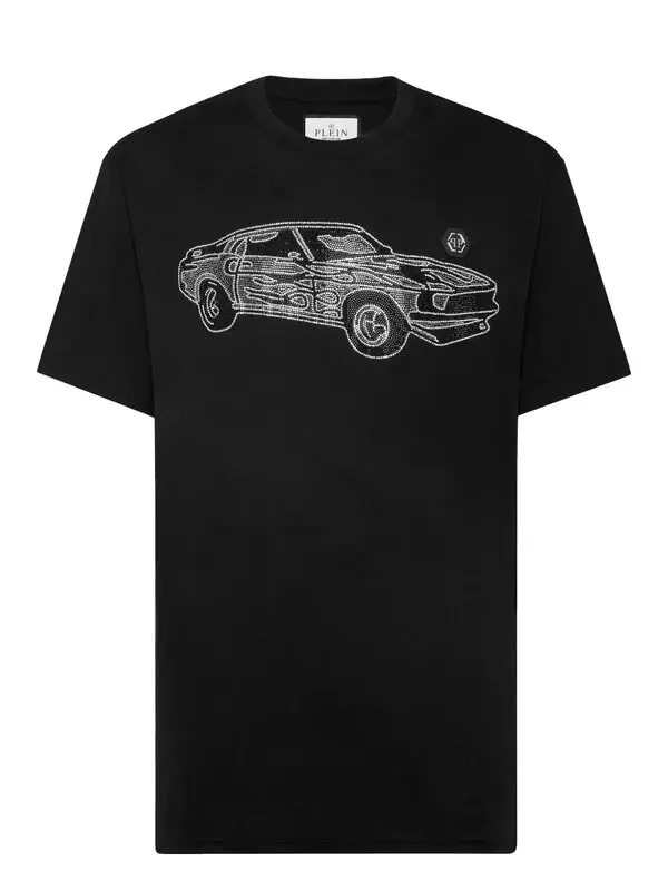 Philipp Plein Strass Cars Racing T-shirt - Black
