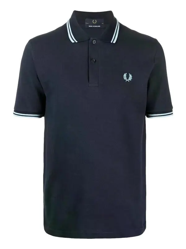 Fred Perry Embroidered-logo Polo Shirt - Blue