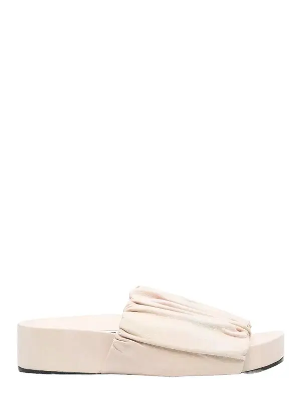JIL SANDER Leather Platform Sandals - Neutrals