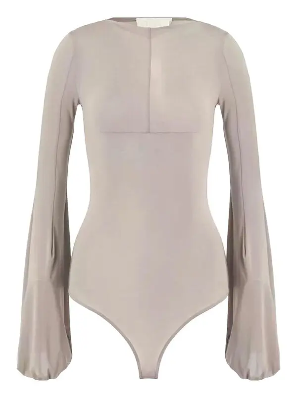 GENNY Puff-sleeve Bodysuit - Neutrals