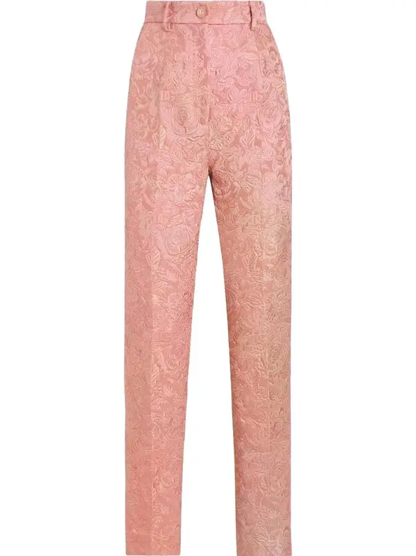 Dolce & Gabbana Dna Brocade Trousers - Pink