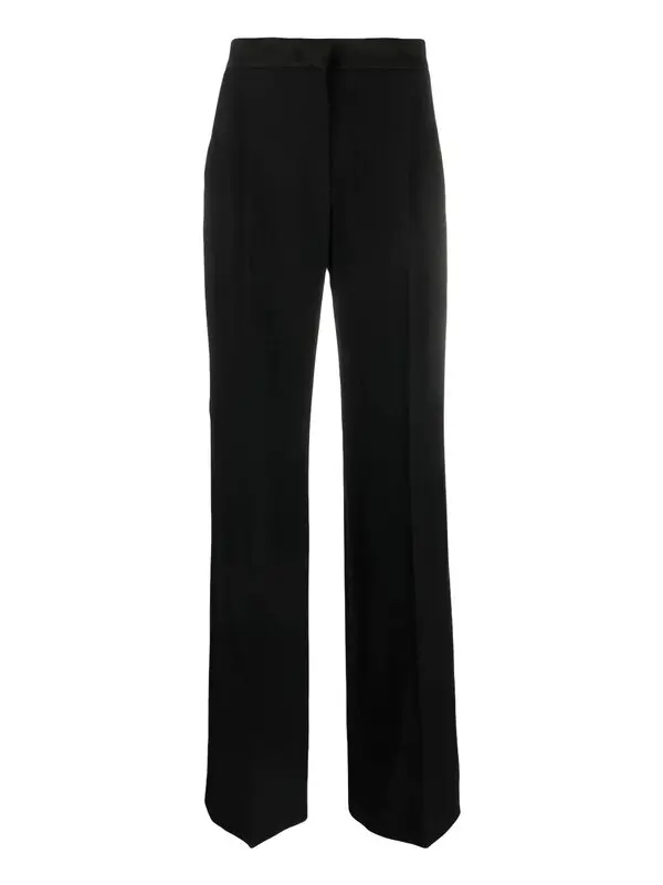 Alberta Ferretti Tailored-cut Wide-leg Trousers - Black