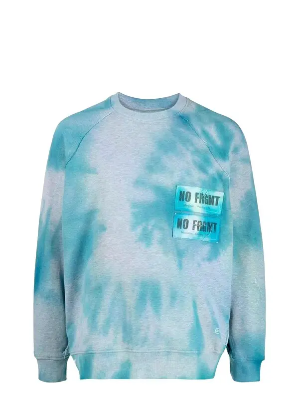 STAIN SHADE X Hiroshi Fujiwara Tie-dye Effect Sweatshirt - Blue