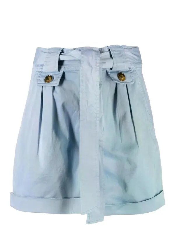 Woolrich Tied-waist Cotton Shorts - Blue