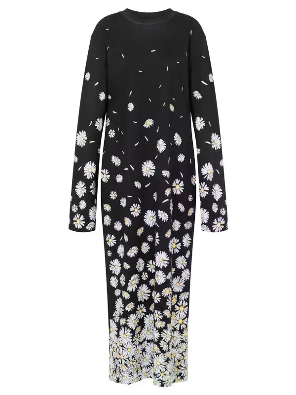 Moschino Floral-print Maxi Dress - Black