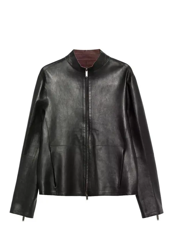Emporio Armani Leather Jacket - Black