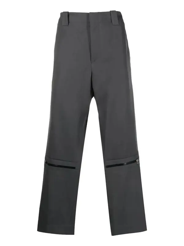 OAMC Zip-detail Straight-leg Trousers - Grey