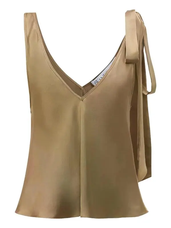 JW Anderson Sleeveless Silk Top - Brown
