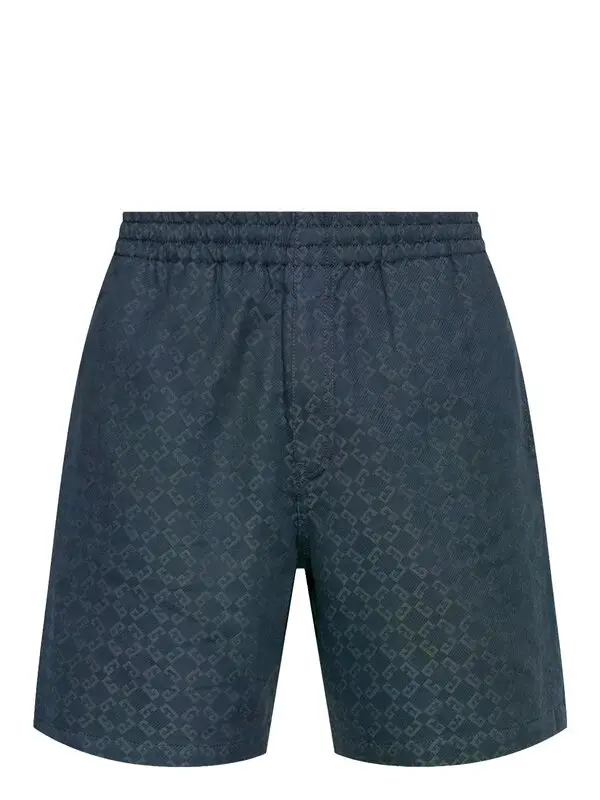 Givenchy Monogram-pattern Deck Shorts - Blue