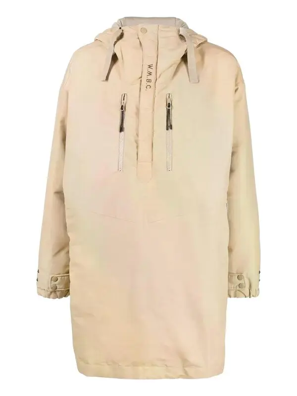 WHITE MOUNTAINEERING Half Zip-up Padded Coat - Brown