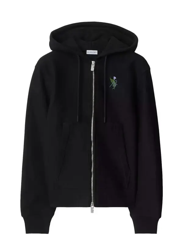 Burberry Thistle Logo Hoodie - Black