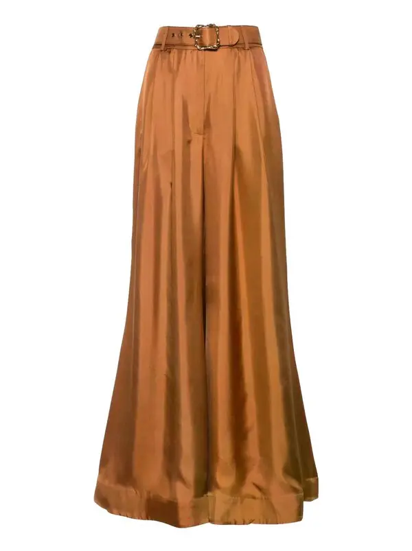 Zimmermann Illustration Double Tuck Trousers - Brown