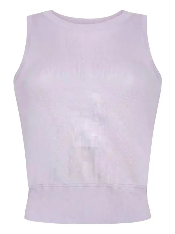 Adam Lippes Fine-knit Shell Top - Purple