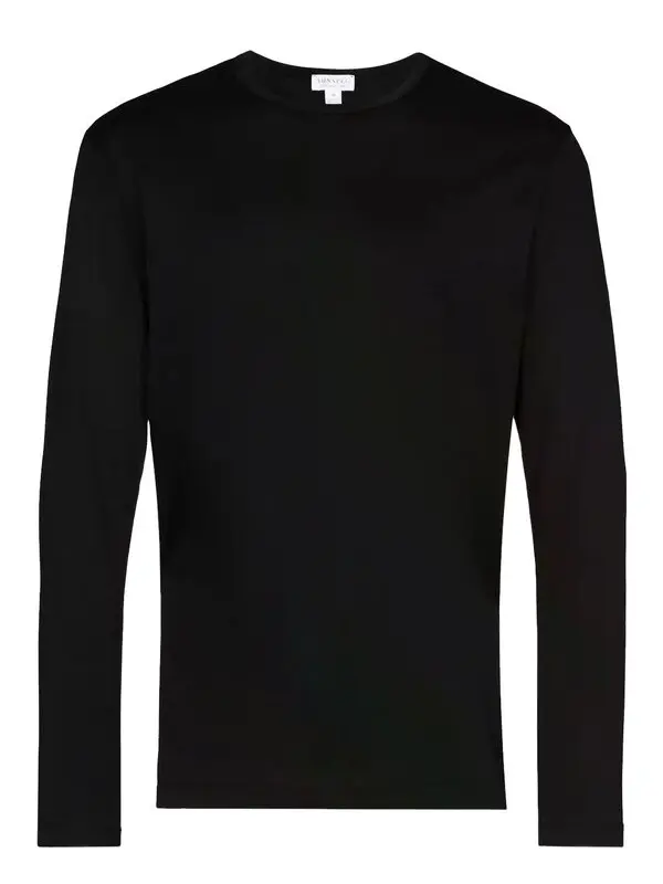 Sunspel Long Sleeve T-shirt - Black