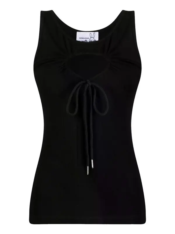 Natasha Zinko Heart Cut-out Sleeveless Tank Top - Black