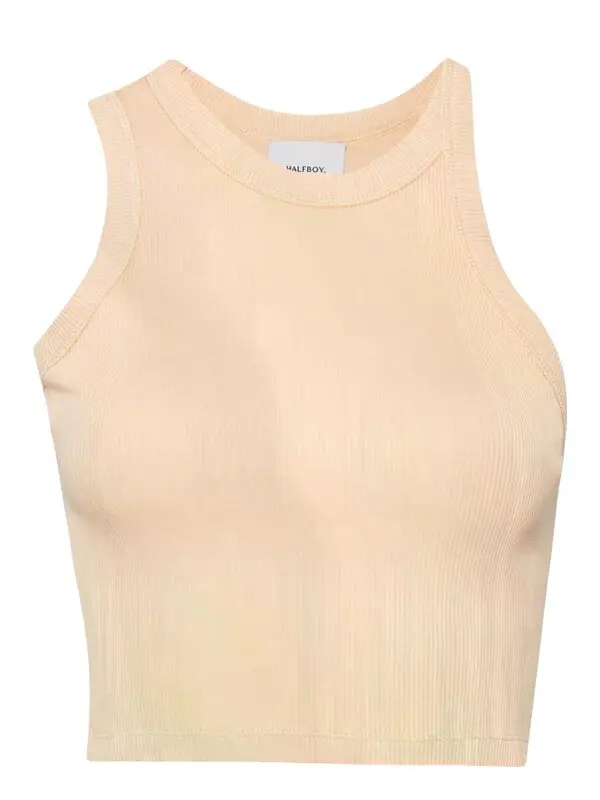 HALFBOY Logo-embroidered Top - Brown