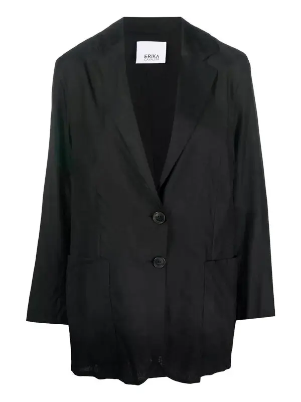 Erika Cavallini Oversized Single-breasted Blazer - Black