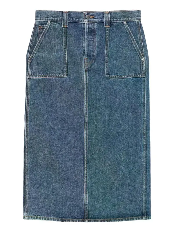 Khaite Genevieve Midi Skirt - Blue