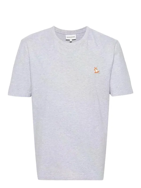 Maison Kitsuné Chillax Fox-patch Cotton T-shirt - Grey
