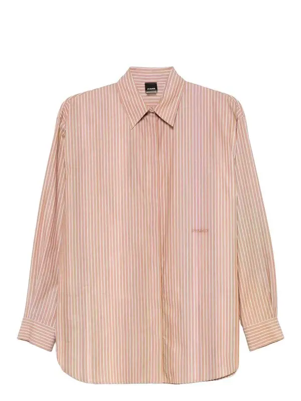 Pinko Striped Button-down Shirt - Brown