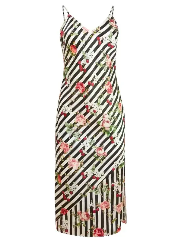 FLEUR DU MAL Floral-print Dress - Black