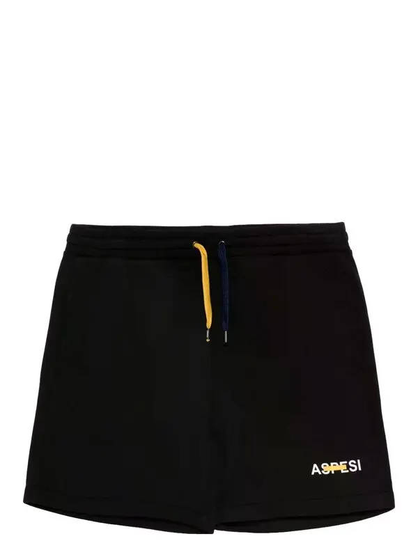 Aspesi Garment Dyed Gauzed Shorts - Black