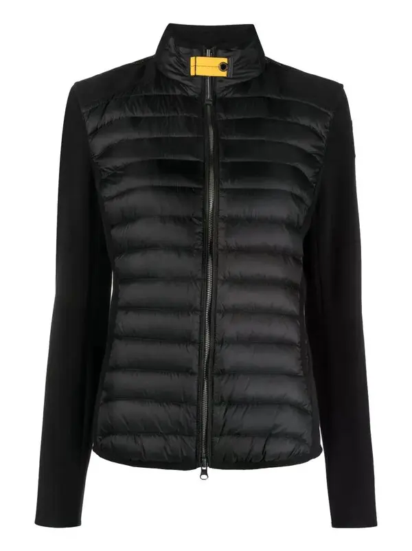 PARAJUMPERS Logo-patch Zip-up Padded Jacket - Black