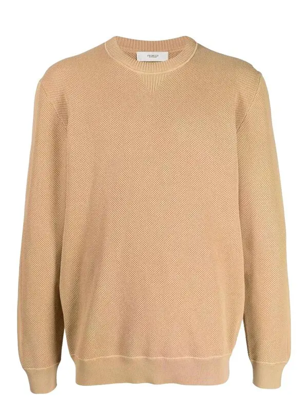 Pringle Of Scotland Round Neck Cotton Jumper - Brown