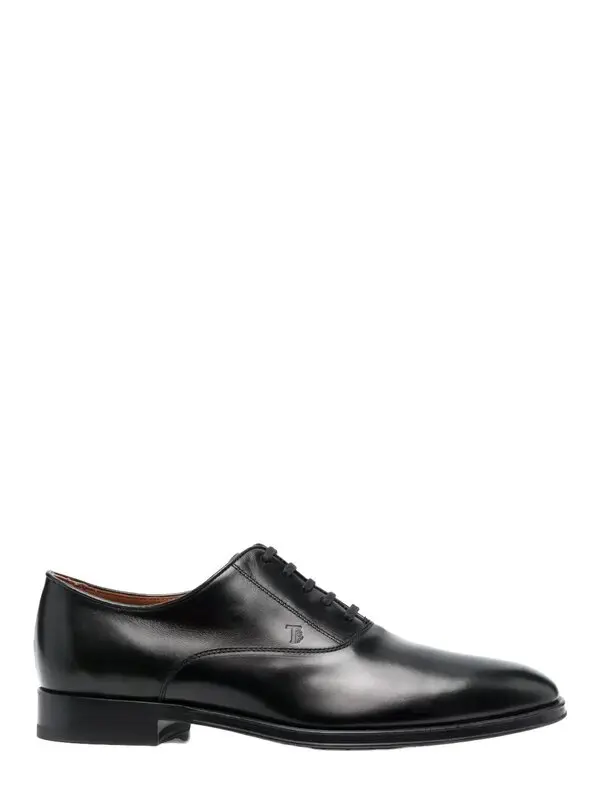 TOD'S Francesina Leather Oxford Shoes - Black