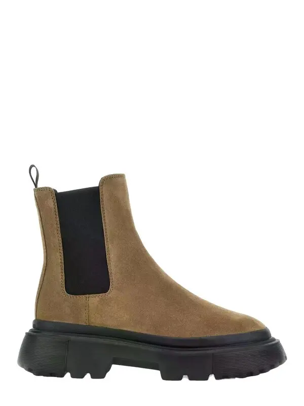 Hogan Chunky-sole Suede Chelsea Boots - Neutrals